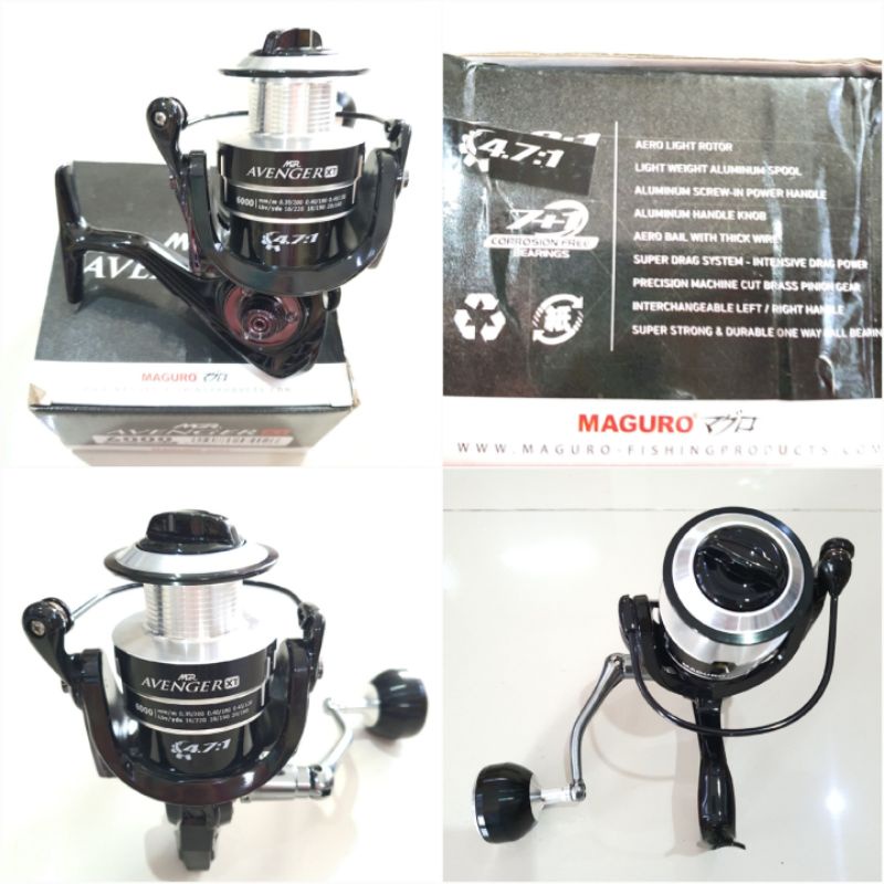 Jual Reel MAGURO AVENGER XT 1000 2000 3000 4000 5000 6000 8000 (power handle) | Shopee Indonesia