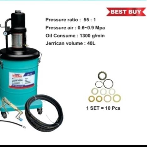 Jual Pompa Gemuk Tenaga Angin Air Lubricator For Grease 40L 40 Liter ...