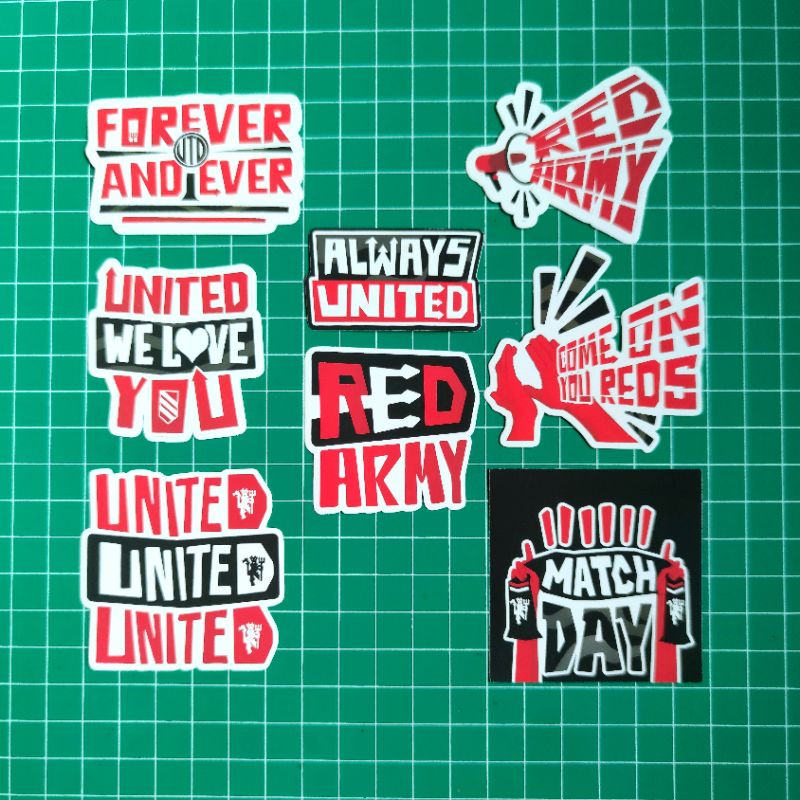 Jual Sticker Manchester United The Red Devils The King Emyu | Shopee ...