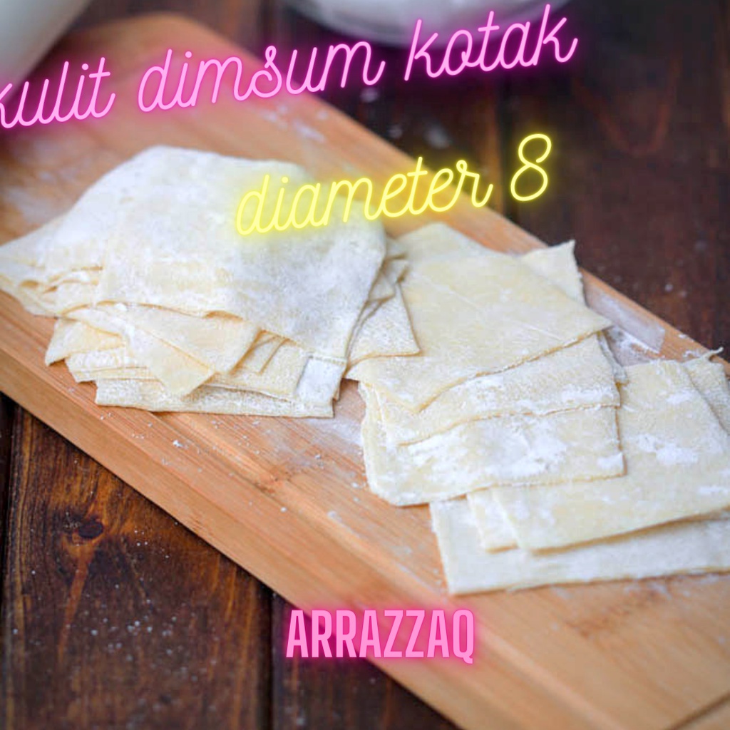 Jual Kulit Dimsum Pangsit gyoza siomay 8,5 cm 50 lembar pangsit / gyoza ...