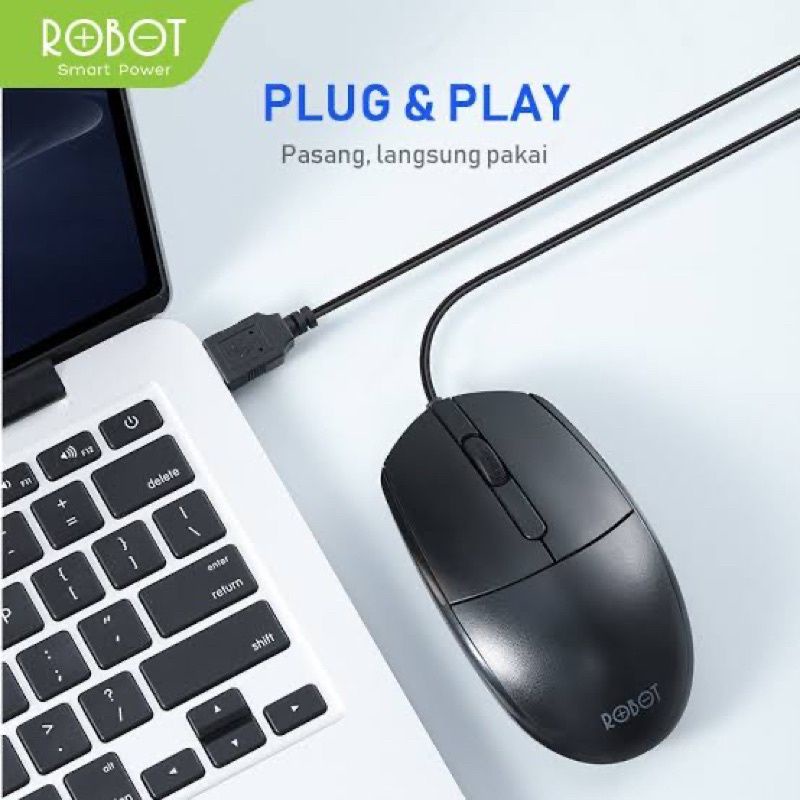 Jual Mouse Usb ROBOT Wired Mouse 1200DPI Usb Hight Speed Transmission ...