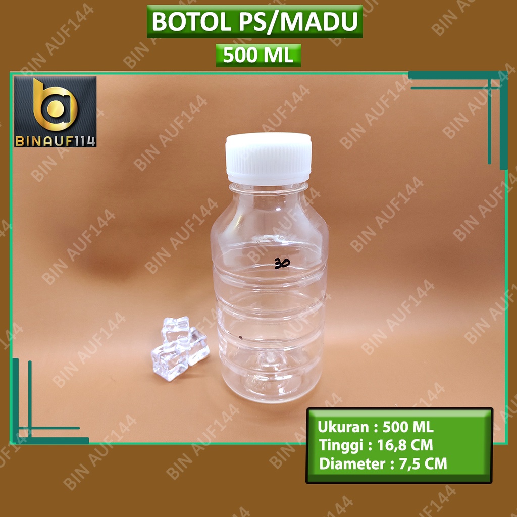 Jual Botol PS 500ml Clear / Botol Plastik 500 ml / Madu Binauf114 (Grosir) | Shopee Indonesia