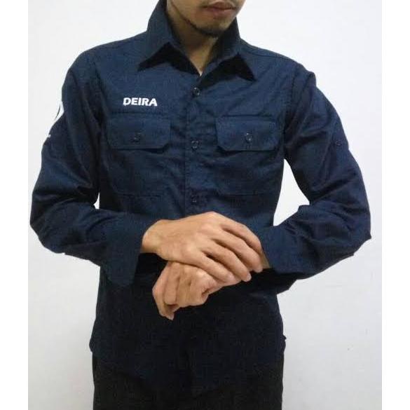 Jual kemeja net tv polos - baju seragam kerja pdl organisasi net tv ...