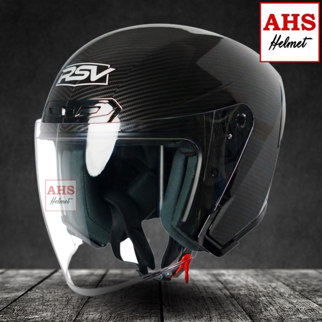 Jual HELM RSV NEW WINDTAIL CARBON EDITION HELM HALFFACE RPEMIUM ...