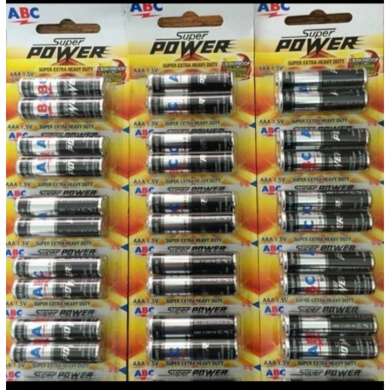Jual Batu Baterai ABC aaa Super Power/ Batre Kecil/ Batere Remot Per 1 ...