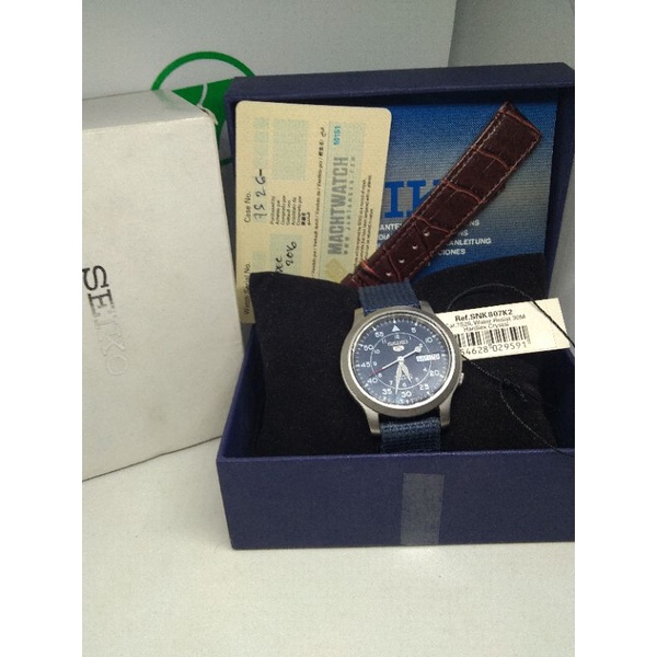 Jual Seiko 5 military SNK807K2 automatic original fullset | Shopee ...