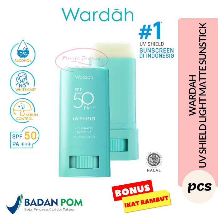 Jual WARDAH UV Shield Light Matte Sun Stick SPF 50 PA++++ | Shopee ...