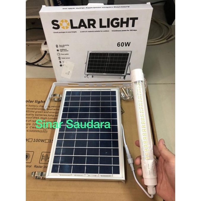 Jual LAMPU TL LED SOLAR LIGHT 60W / LAMPU NEON TENAGA SURYA 60 WATT ...