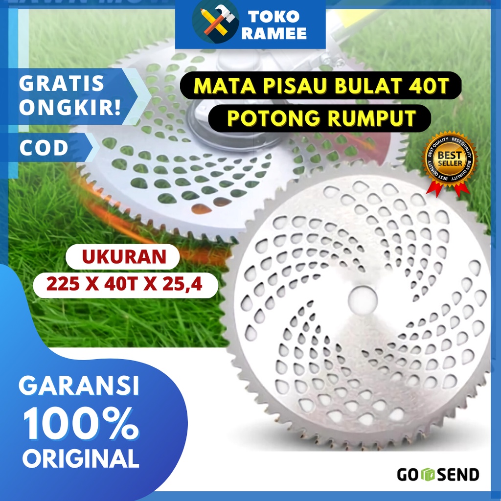 Jual Mata Pisau Bulat Mesin Potong Rumput Mata Intan 255 x 40T x 25,4 mm | Brush Cutter Blade ...