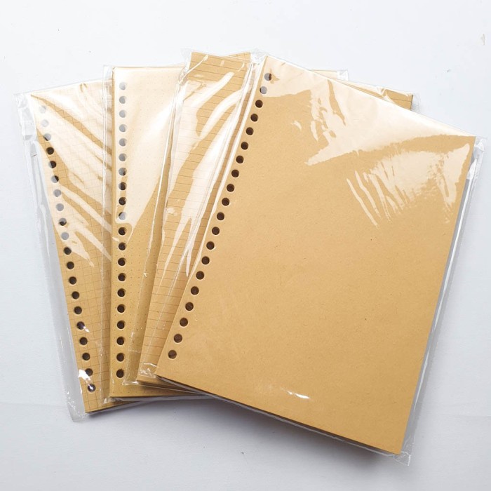 Jual Kertas [Tulis.Id] Basic Brown Paper Loose Leaf B5 Binder Paper ...