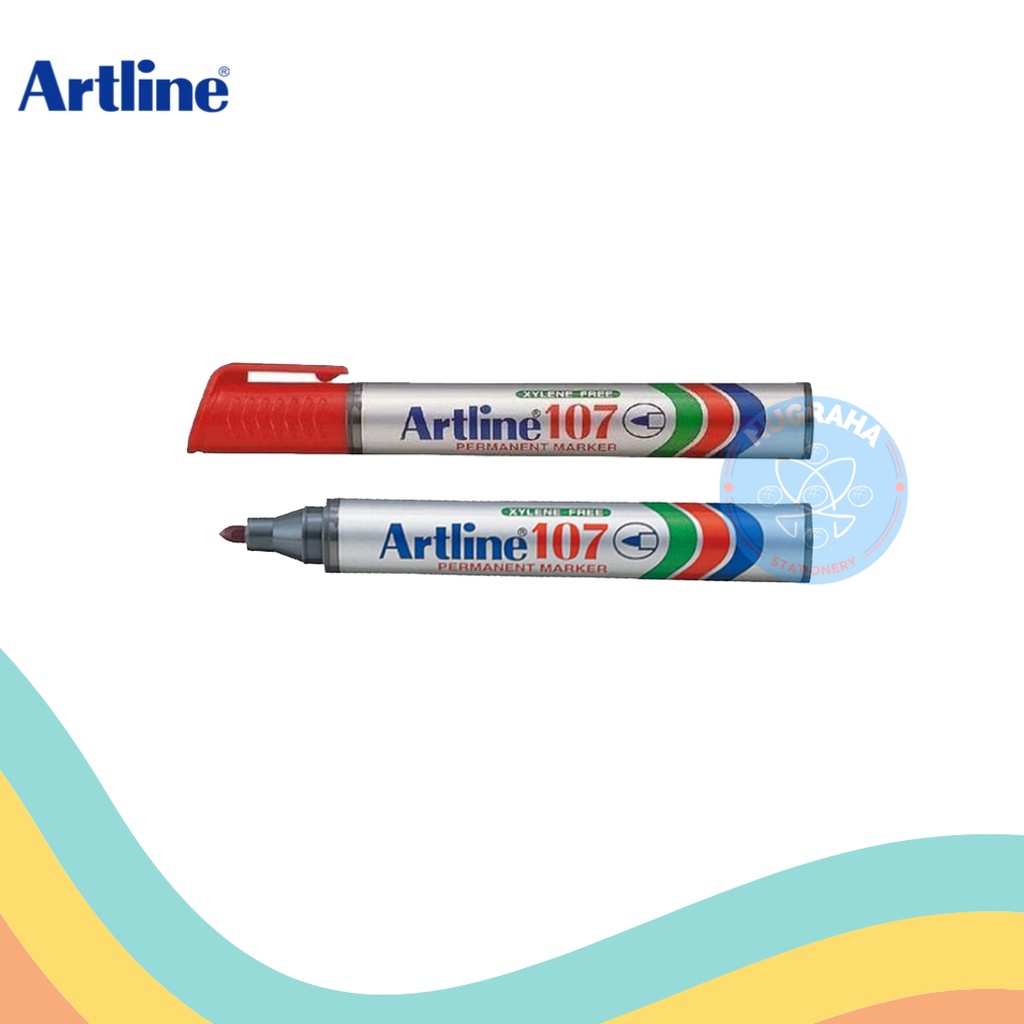 Jual SPIDOL PERMANENT ARTLINE 107 MERAH (1 PCS) | Shopee Indonesia
