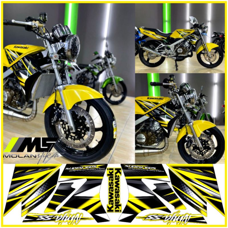 Jual Decal Sticker Striping Variasi Motif Ori Ninja SS 150 2013 Kuning ...