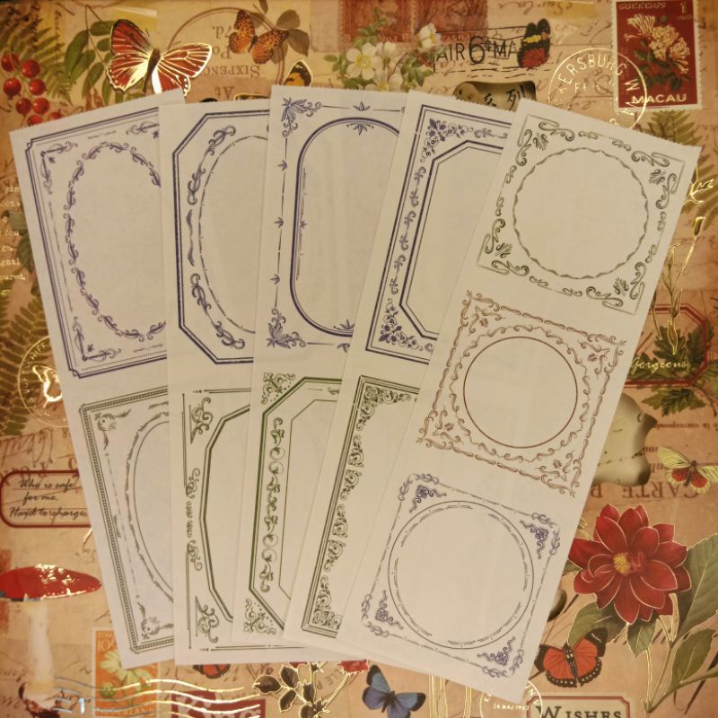 Jual vintage border, border retro, bingkai vintage, jurnal, scrapbook ...