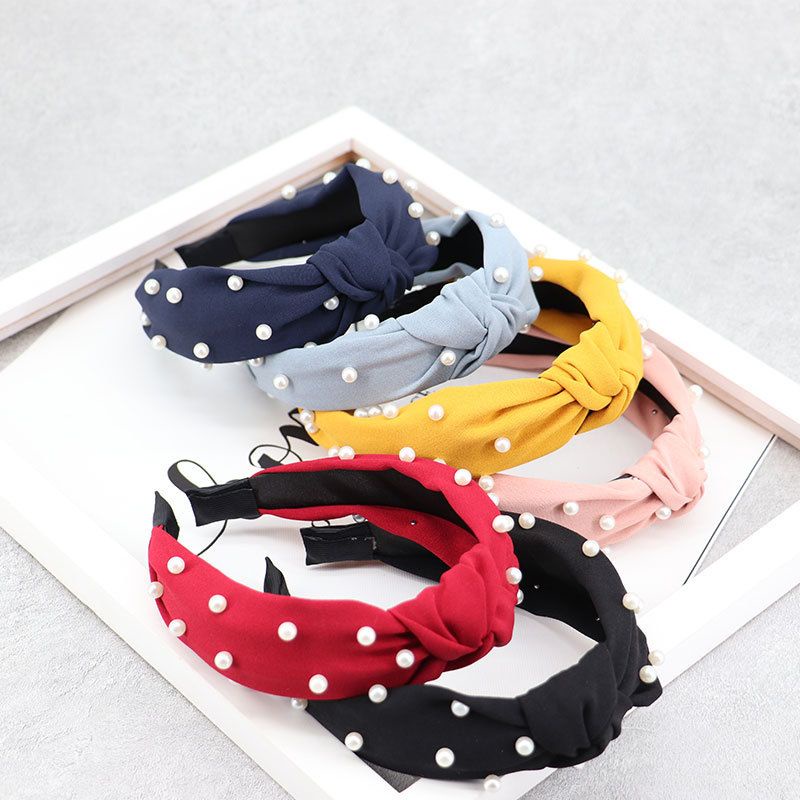 Jual BANDO MODEL KOREA - BANDANA KOMBINASI MUTIARA & SATIN | Shopee ...