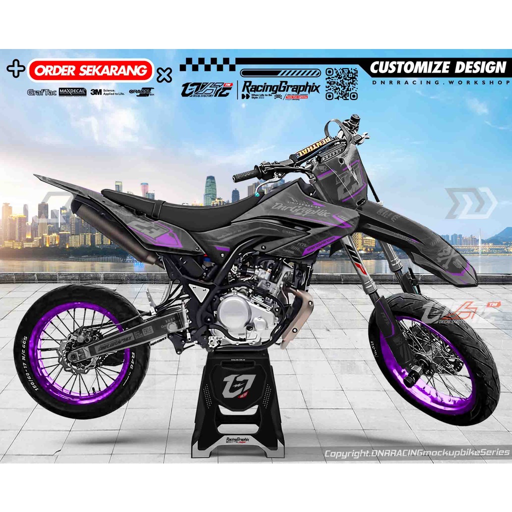Jual CUSTOM DECALS KLX, DTX , WR, CRF Supermoto/Motocross // DNRRACING ...