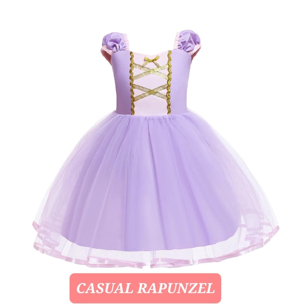 Jual BAJUKIDDIE CASUAL RAPUNZEL DRESS ANAK CEWEK KOSTUM PRINCESS ...
