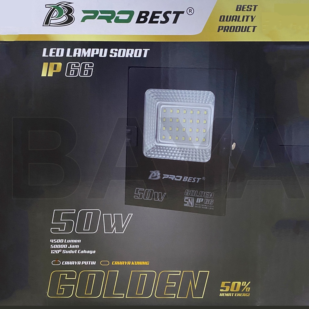 Jual Lampu Sorot LED / Lampu Tembak LED Probest Golden 50w 50 Watt | Shopee Indonesia