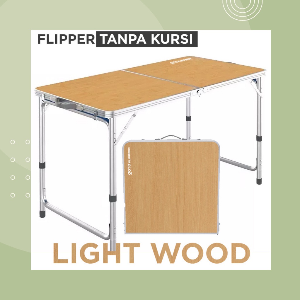 Jual Goto Flipper Table Meja Makan Lipat Portable Set Koper Camping ...
