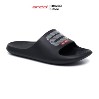 Jual Ando Official Sandal Selop Slip On Relax Pria Dewasa - Hitam ...