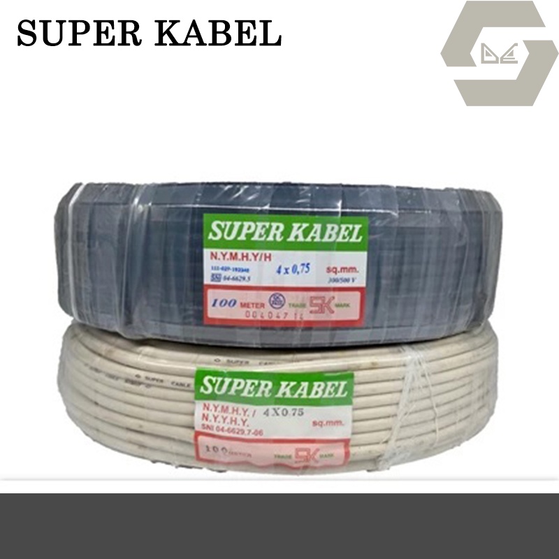 Jual Kabel Listrik NYYHY / NYMHY 4x0.75 Serabut Putih/Hitam @50m SUPER SNI | Shopee Indonesia