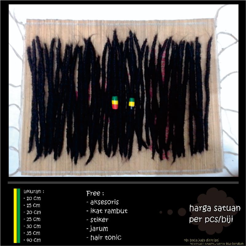 Jual Dreadlock rambut gimbal asli bahan rambut asli | Shopee Indonesia