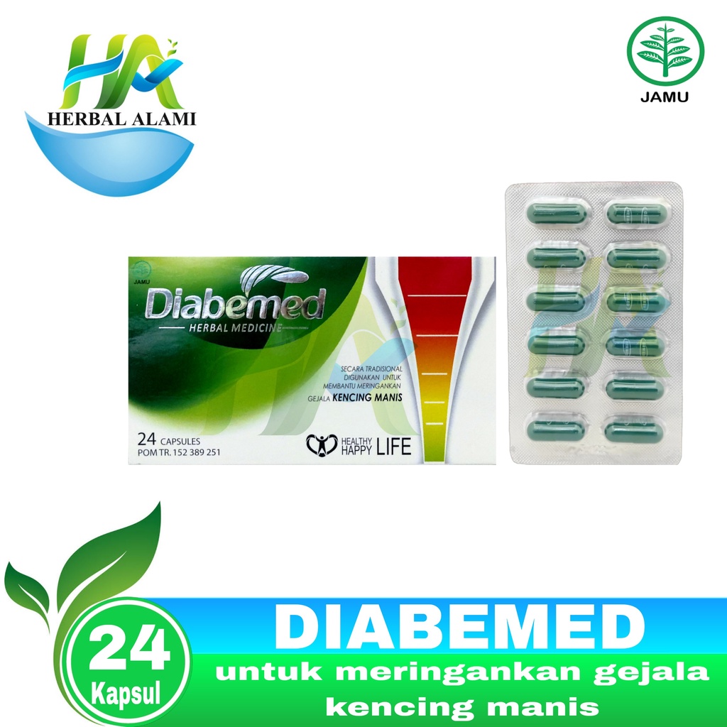 Jual Diabemed Herbal Medicine 24 Kapsul - Herbal Diabetes Kencing Manis ...