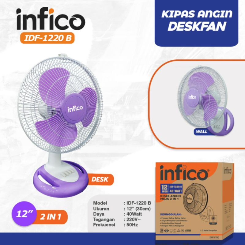 Jual infico kipas angin meja 12 inch 2in1 | Shopee Indonesia