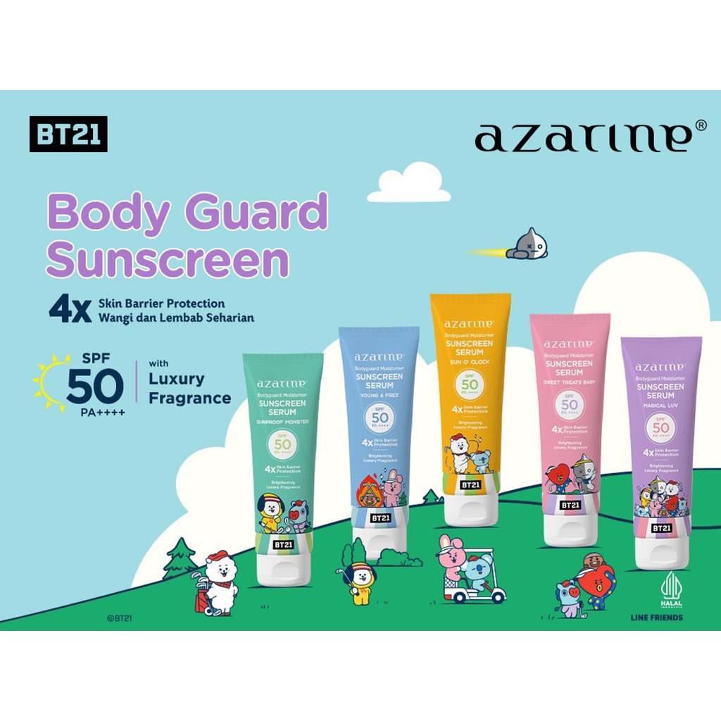 Jual Azarine Bodyguard Moisturiser SUNSCREEN SERUM SPF 50 PA ...