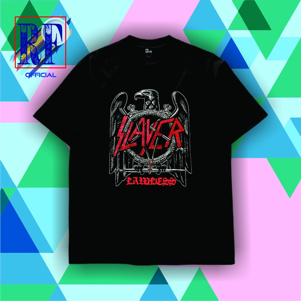 Jual TSHIRT | OVERSIZE | KAOS BAND LAWLESS JAKARTA X SLAYER / BAJU BAND ...