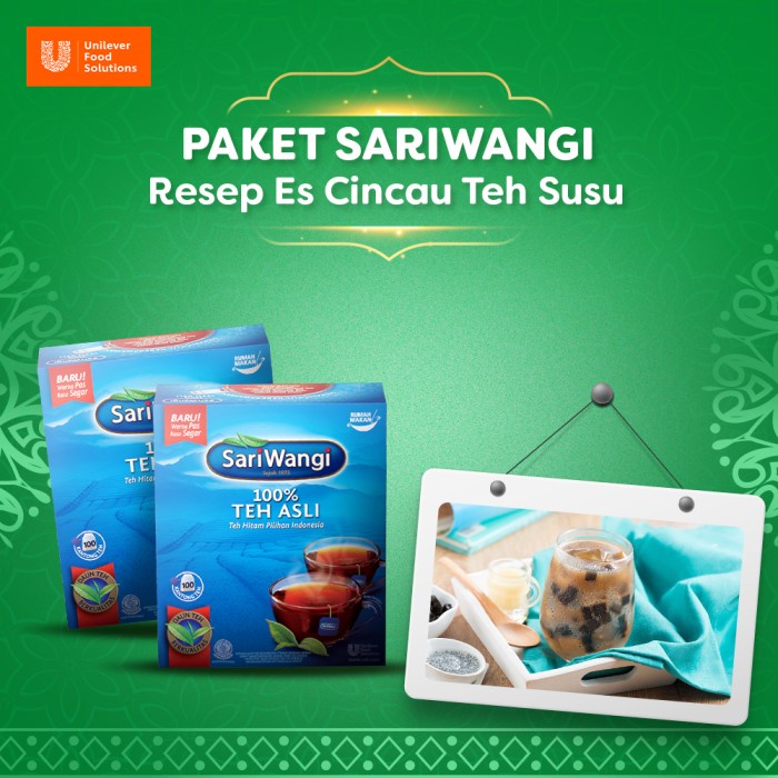 Jual Paket Sariwangi Resep Es Cincau Teh Susu | Shopee Indonesia