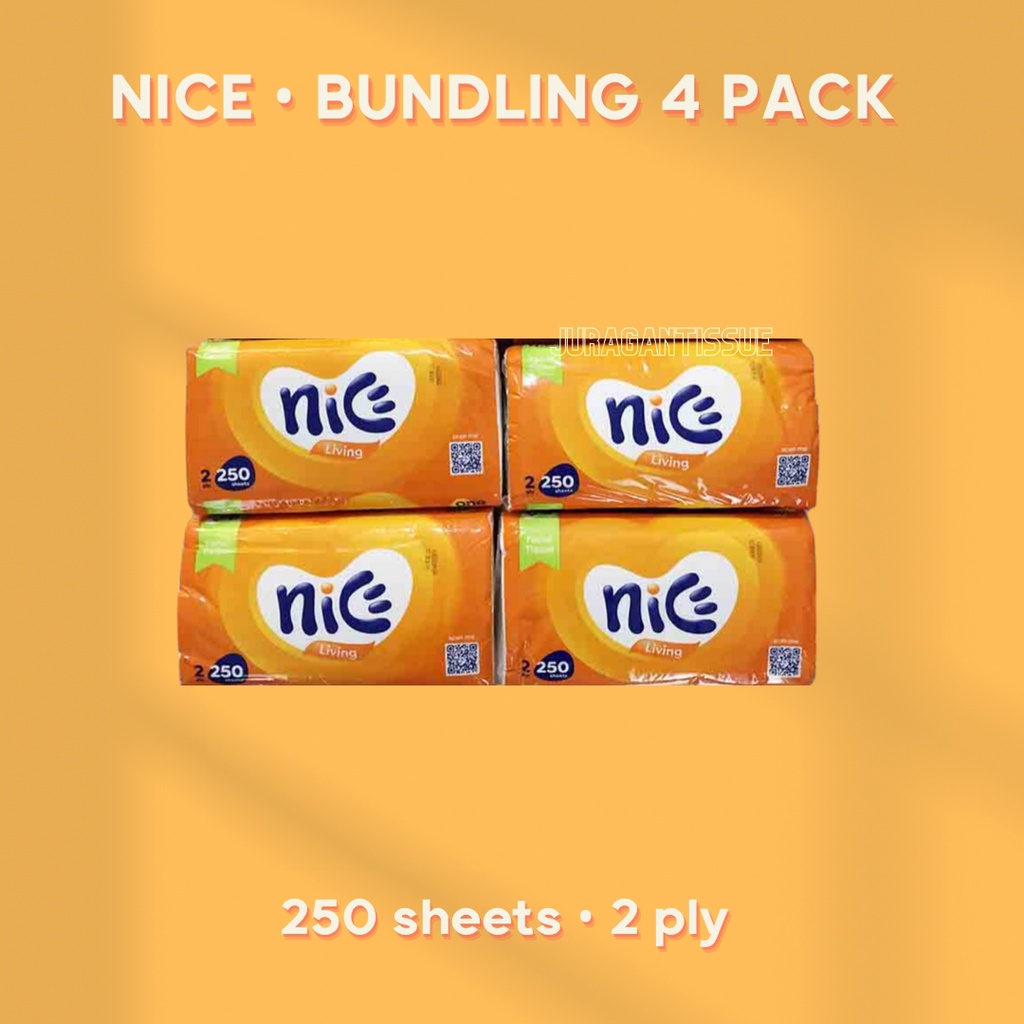 Jual Nice Facial Tissue Softpack 250 Sheet [4 Pack] | Shopee Indonesia