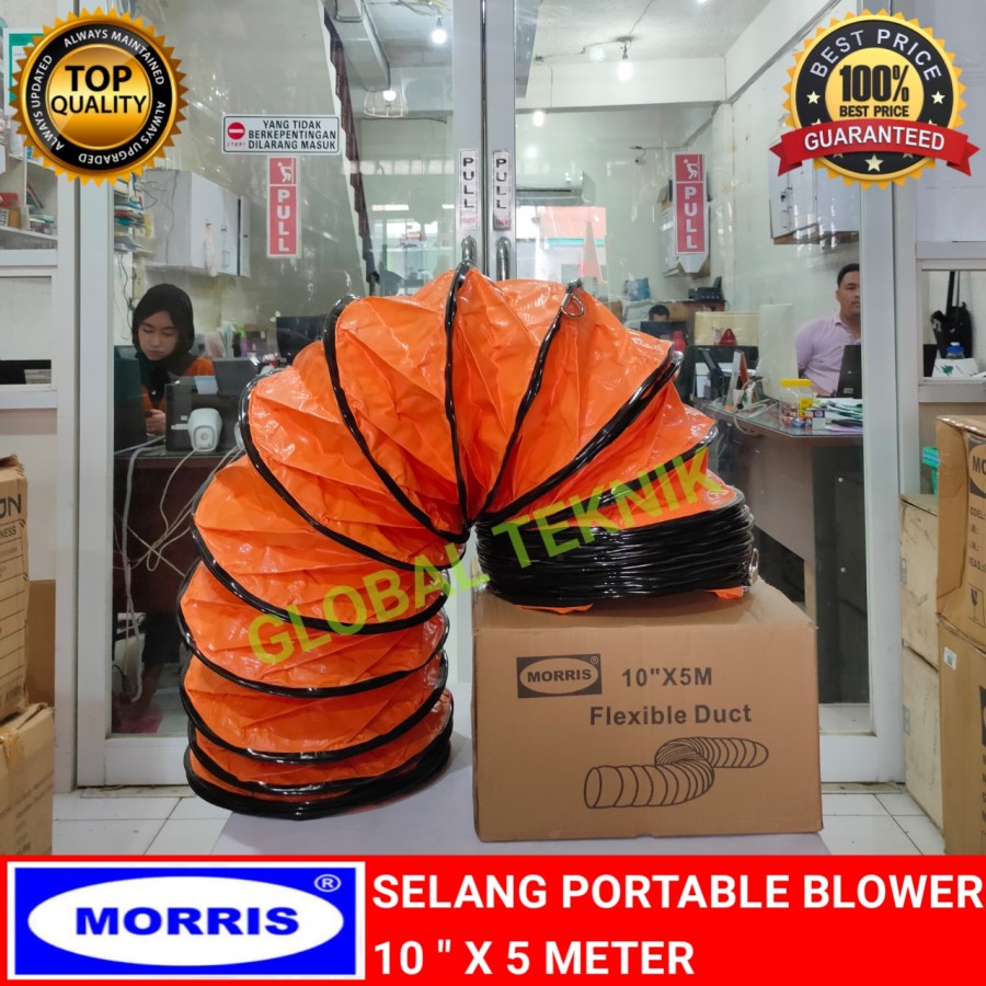 Jual SELANG BLOWER PORTABLE 10 INCHI SELANG BELALAI 10 INCHI 5 METER MORRIS Selang Blower ...
