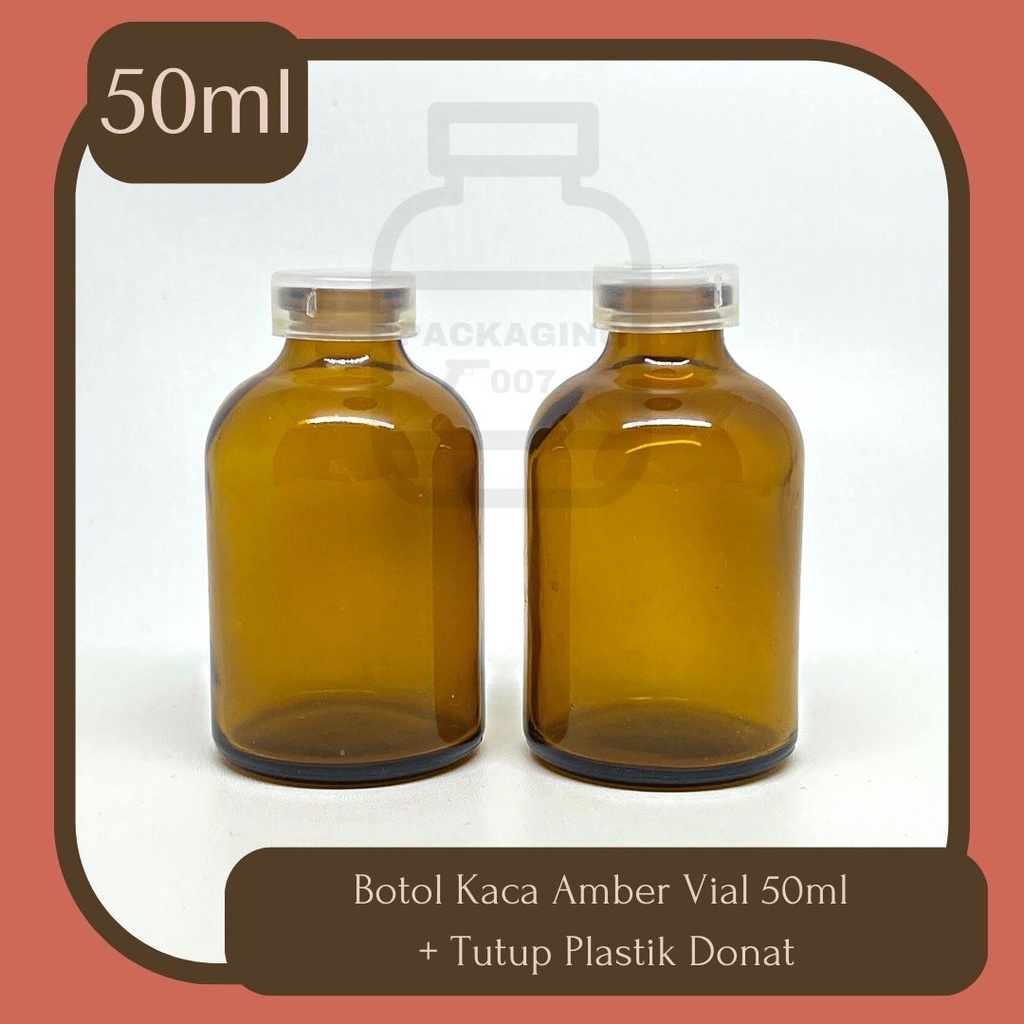Jual Botol Kaca Vial Amber Cokelat Reed Diffuser 50ml Tutup Plastik ...