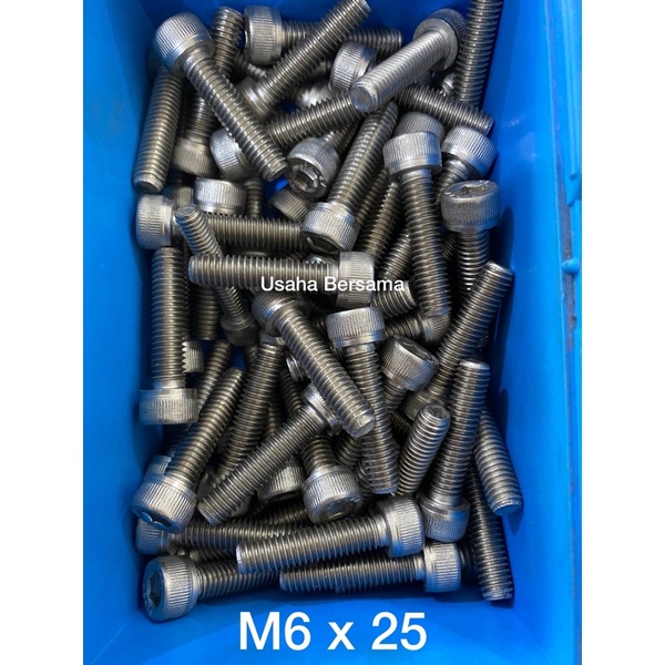 Jual BAUT L M6 X 25 STAINLESS STEEL SS BAUT L M6 X 2.5 cm SUS 304 ANTI KARAT | Shopee Indonesia