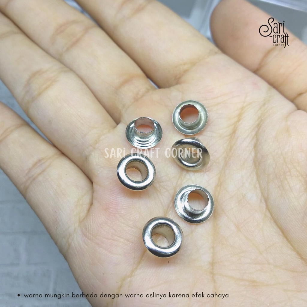 Jual 100pcs Mata Ayam Nickel diameter 5mm(dalam) x 10mm(luar) - Mata ...