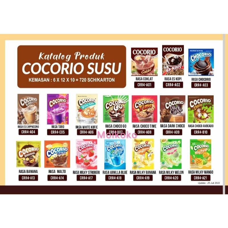 Jual Cocorio Susu Minuman rasa-rasa Sachet RTG | Shopee Indonesia