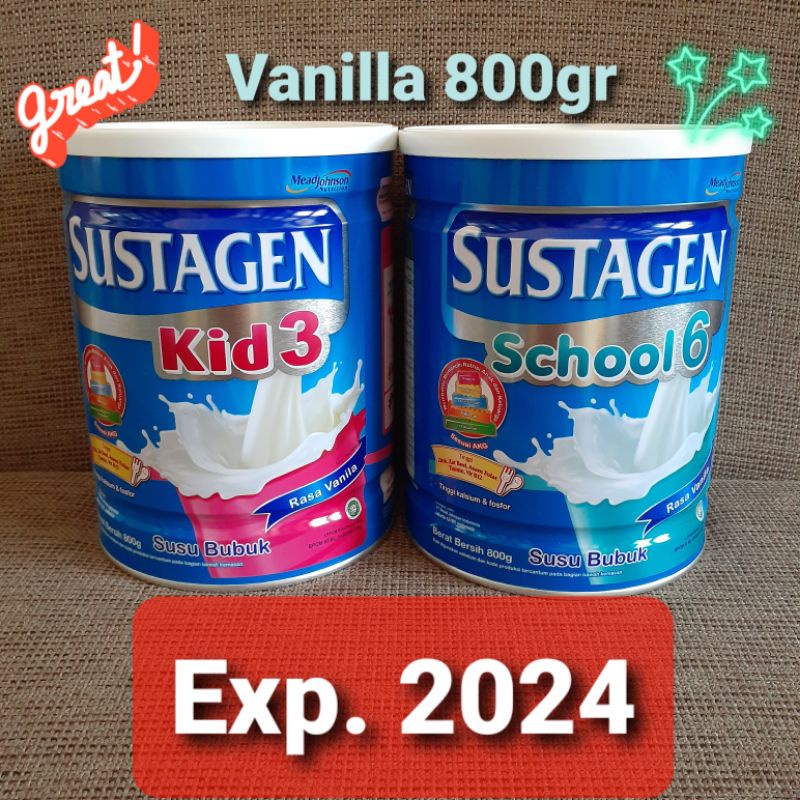 Jual Sustagen Kid 3+ Kid3 School 6 Vanila Vanilla 800 gr | Shopee Indonesia