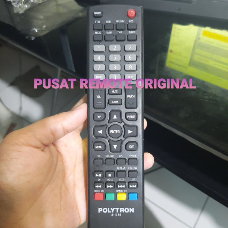 Jual REMOTE REMOT TV POLYTRON LED LCD 81i355 ORIGINAL ASLI | Shopee ...