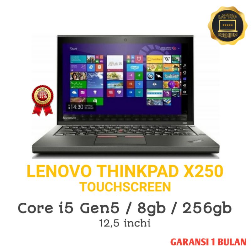 Jual Lenovo Thinkpad X250 Core i5 Gen5 RAM 8gb SSD 256gb TOUCHSCREEN Murah | Shopee Indonesia
