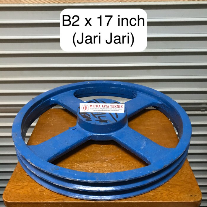 Jual PULI BESI JARI B2 X 17 INCH PULLY PULLEY POLLY POLI 2 JALUR ...