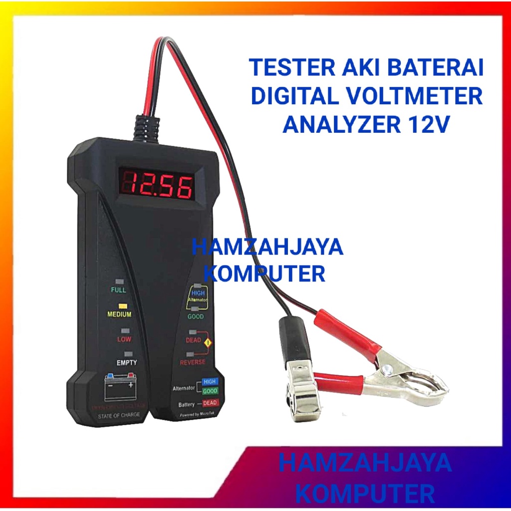 Jual Alat Cek Tester Battery Aki 12V ACCU Tester BATERAI Digital Tes ...