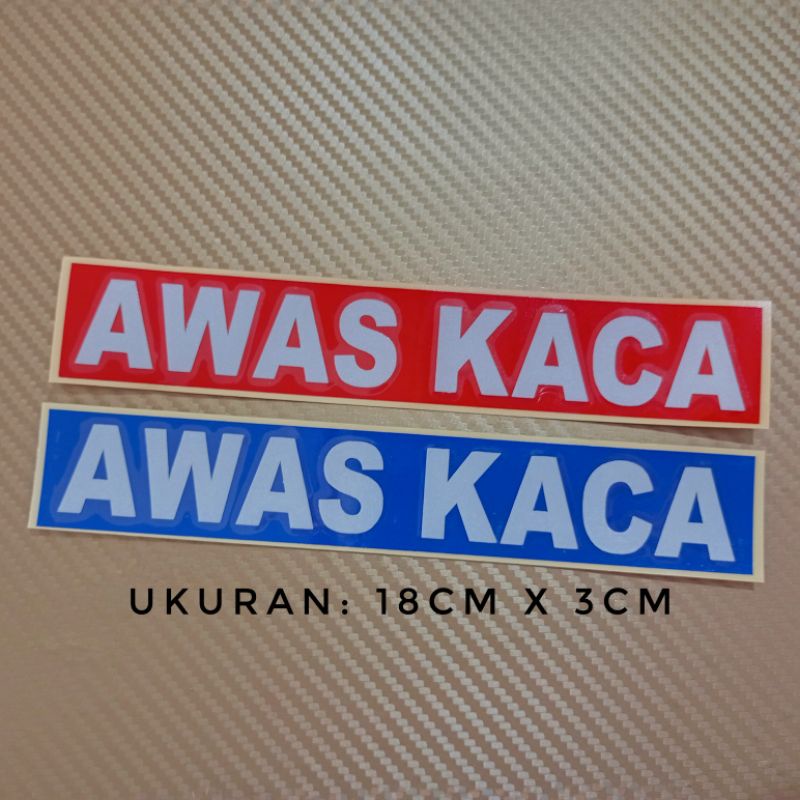 Jual Stiker Cutting Awas Kaca 18CM Sticker Kaca Stiker Motor Unik ...