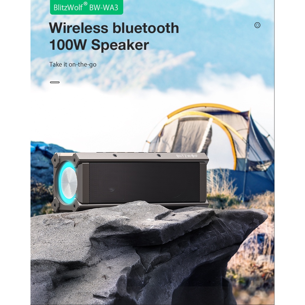 Jual BlitzWolf BW WA3 Outdoor Speaker 100W Bluetooth Wireless Deep Bass ...