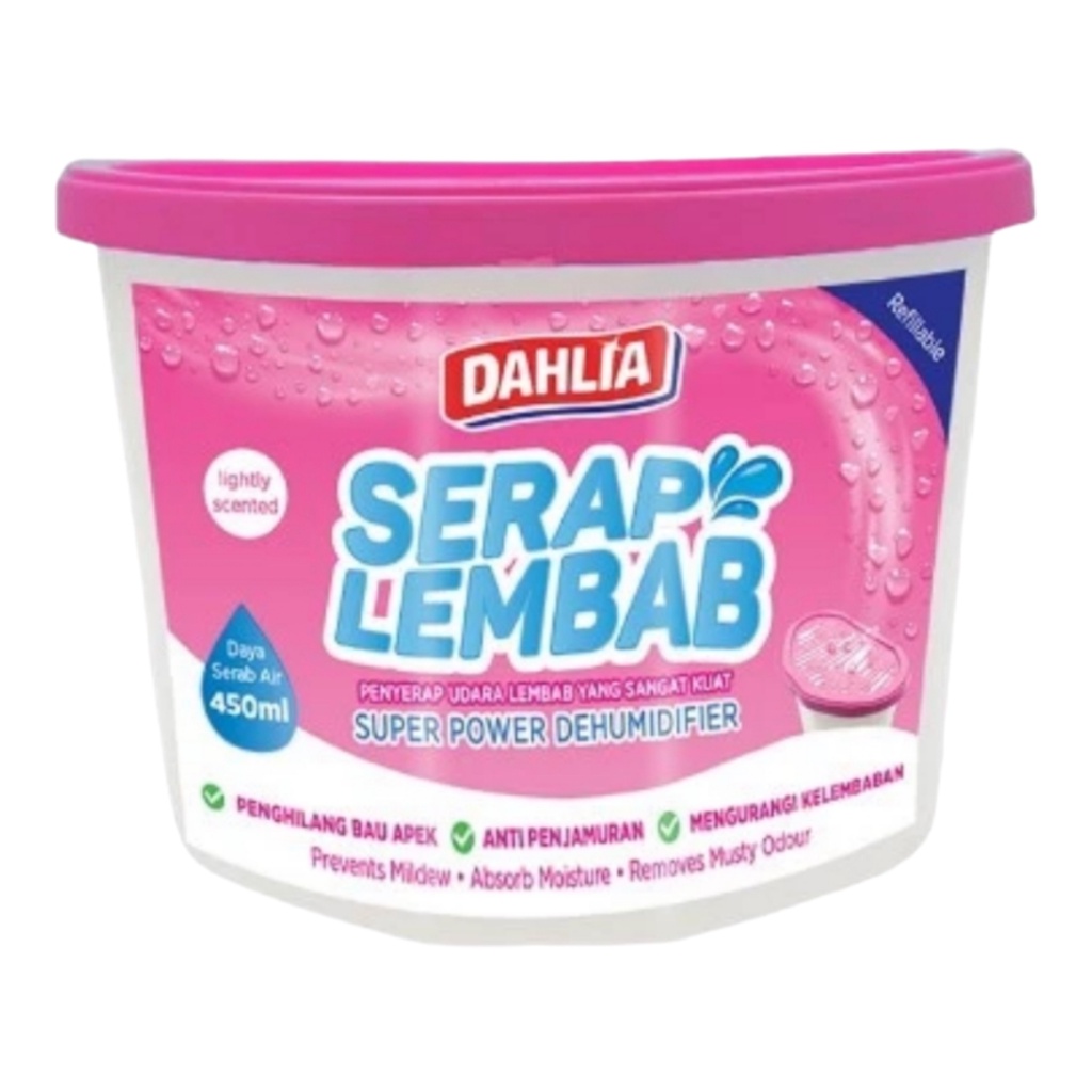 Jual Dahlia Serap Lembab Air Dan Bau Udara Ruangan Box & Refill 450 ML ...