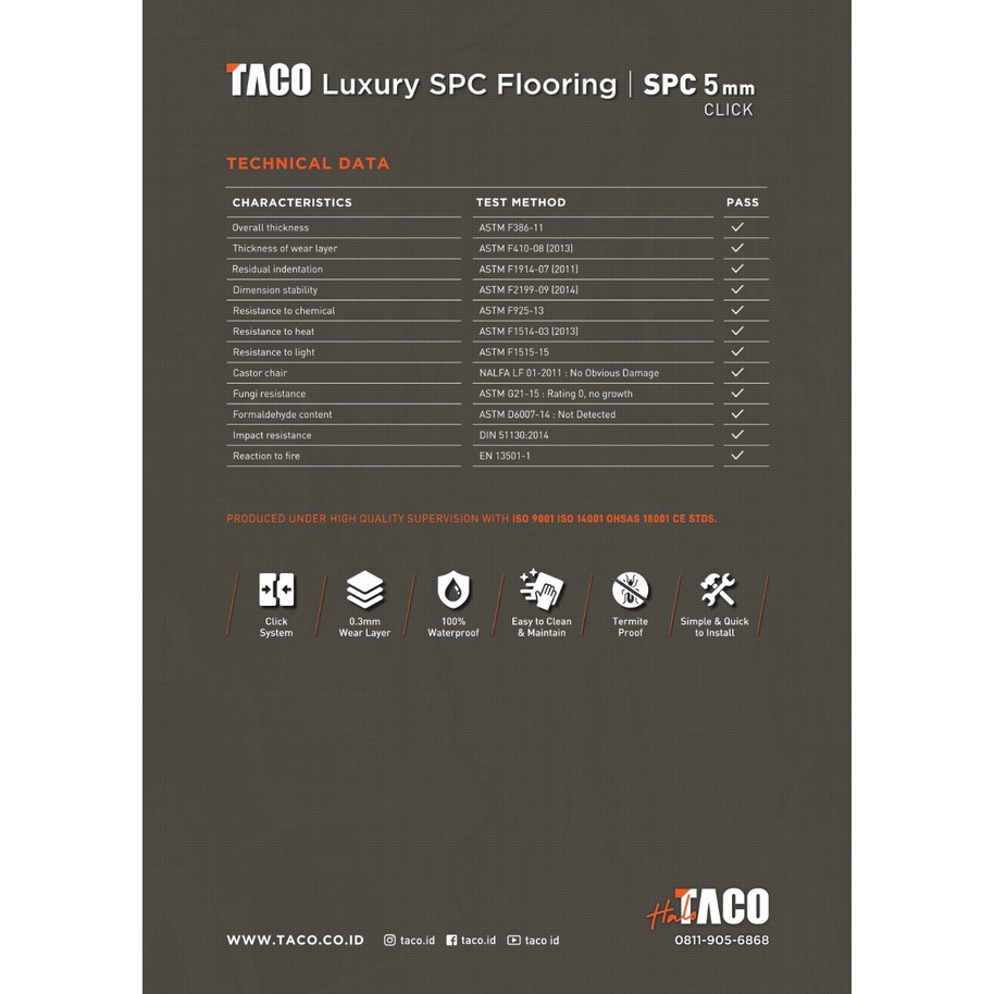Jual TACO SPC Vinyl Lantai Pemasangan Interlock Best Price | Shopee ...