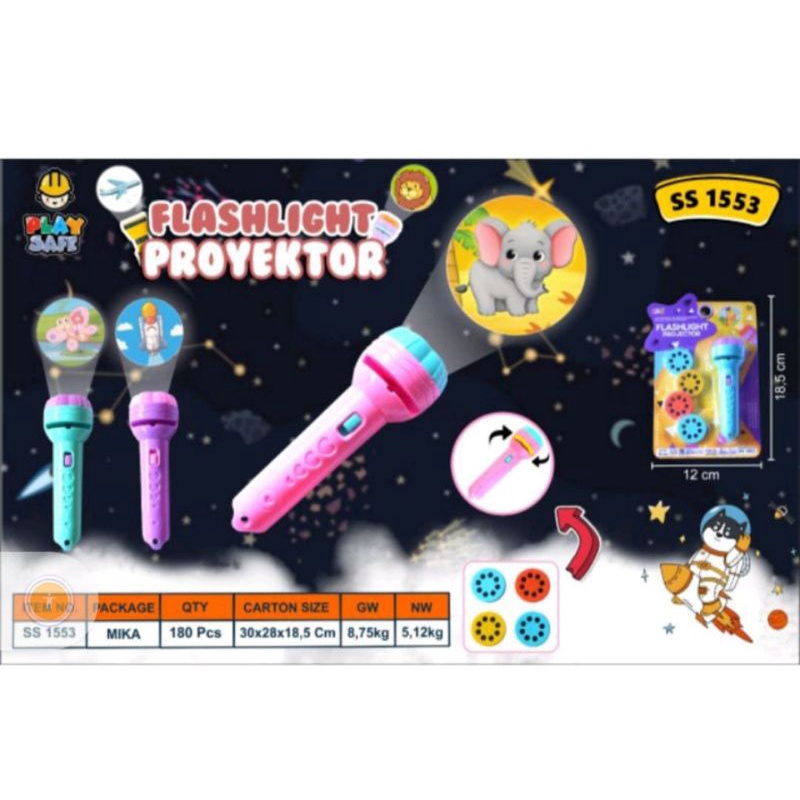 Jual mainan senter proyektor anak | mainan senter proyektor bisa keluar ...