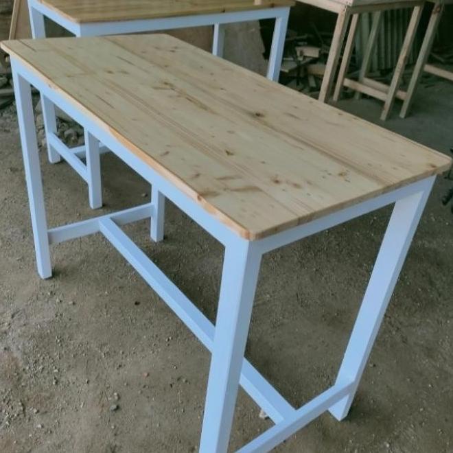 Jual Meja Makan Meja Cafe Minimalis Kayu Jati Belanda Non Cod Fauofficial | Shopee Indonesia