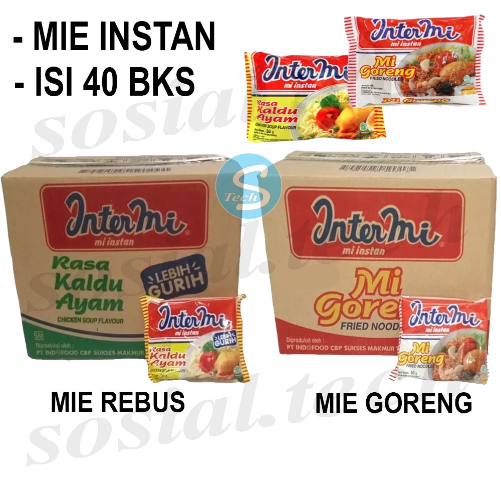Jual Mie Instan INTERMI Murah Rebus / Goreng 1 Dus Isi 40Pcs | Shopee ...