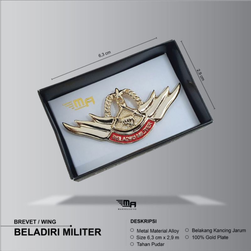 Jual WING BELADIRI MILITER TNI AD PDH BREVET PIN BELADIRI MILITER TNI ...