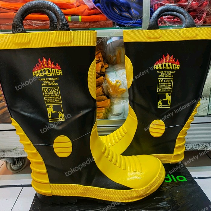 Jual jamalhia10grosir - Sepatu safety boot pemadam kebakaran / safety ...